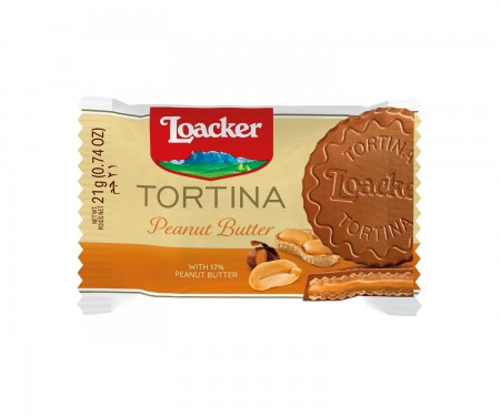 Loacker Peanut Butter Filled Tortina Chocolate Wafer 21g | Brands ...